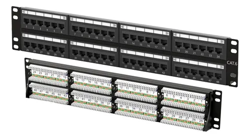 Patch Panel 48 Portas Cat6 - 19 - Rj45 Cat 6 | MercadoLivre
