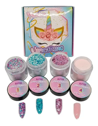 Coleccion Polvo Acrilico Para Uñas, 4 Pzas Wapizima Color Unicornio ... Coleccion Polvo Acrilico Para Uñas, 4 Pzas Wapizima Color Unicornio ...