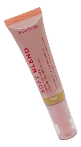 Base de maquiagem líquida Ruby Rose Soft Blend tom f60 | MercadoLivre