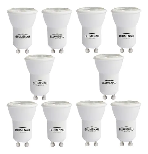 Kit 10 Lâmpada Led Mini Dicroica Gu10 Mr11 3 5w Branco Frio Frete Grátis