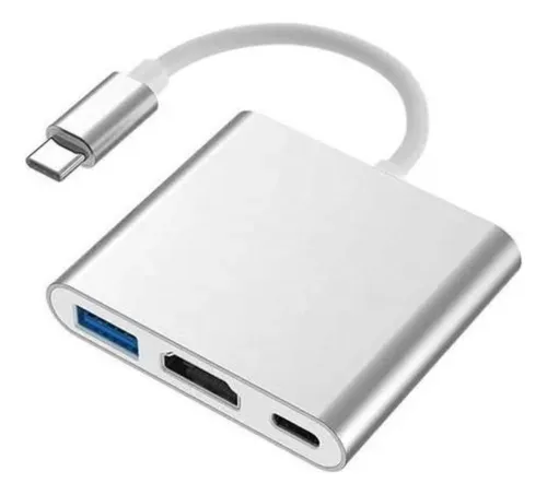 Convertidor Adaptador Usb Tipo C A Hdmi Usb 3.0 Usb-c 3 En 1