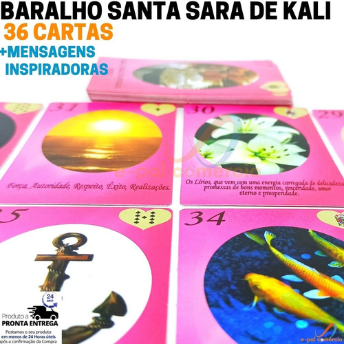 Baralho Tarot Cigano Santa Sara Kali 36 Cartas Iniciantes Parcelamento Sem Juros