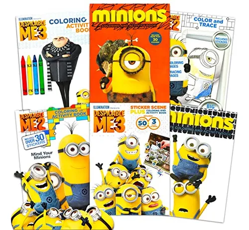 Súper Set De Libros Para Colorear Para Niños De Despicable M Cuotas Sin Interés