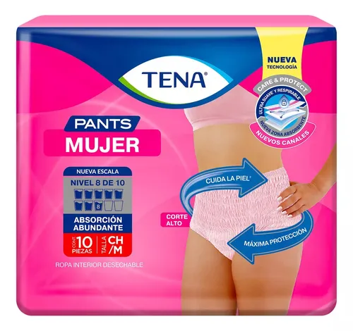 Pañales para adultos Tena Tena Pants Pants Mujer CH/M x 10 u | MercadoLibre