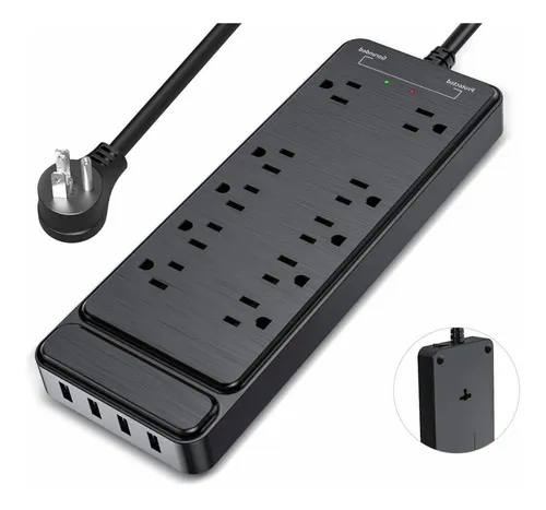 Regleta Multicontactos Premium De 10 Salidas Y 4 Puertos Usb Meses