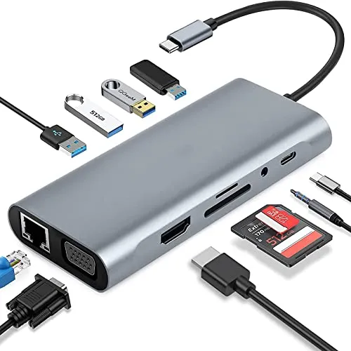 Adaptador Multipuerto Usb C De 11 1, Estación De Acopl... | Cuotas sin interés
