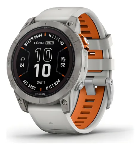 Relógio Garmin Fenix 7 Pro Safira Solar Cinzalaranja Parcelamento