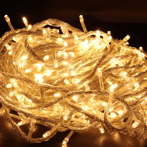 Serie De Luces Led 10 Metros 200 Luces Ambar Vintage Luz Cálida | MercadoLibre