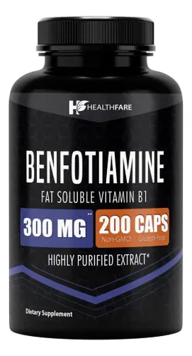 Suplemento Healthfare Benfotiamina 300 Mg 200 Cápsulas | Parcelamento ...