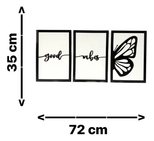 Tríptico Mariposa Good Vibes En Mdf en venta en Vicente López Bs.As. G ... Tríptico Mariposa Good Vibes En Mdf en venta en Vicente López Bs.As. G ...