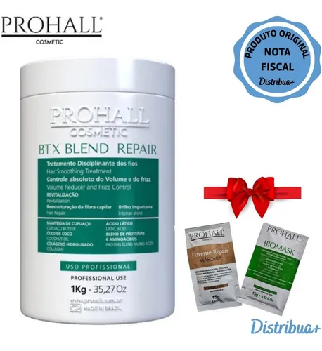 Btx Orgânico Prohall Blend Repair 1kg Antifrizz Brinde Parcelamento
