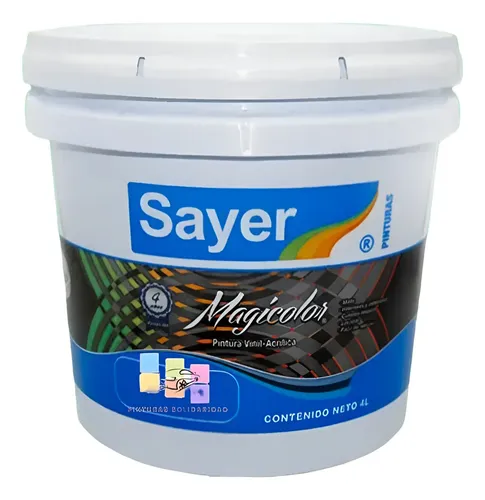 Galón Pintura Vinilica Lavable 4lt Acrilica Sayer Magicolor | Envío gratis