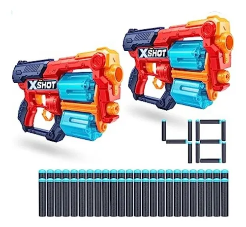 Zuru X Shot Super Pack 2 Lanzadoras Excel Xcess Y 48 Dardos Meses Sin