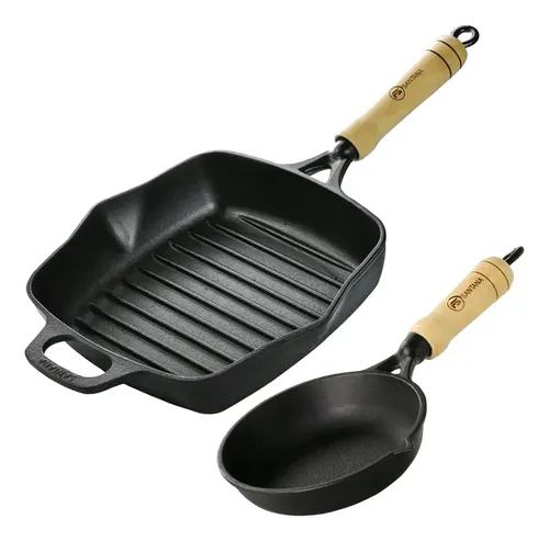 Chapa Grill Ferro 22cm + Frigideira 16cm Fritar Ovo Indução | Frete grátis