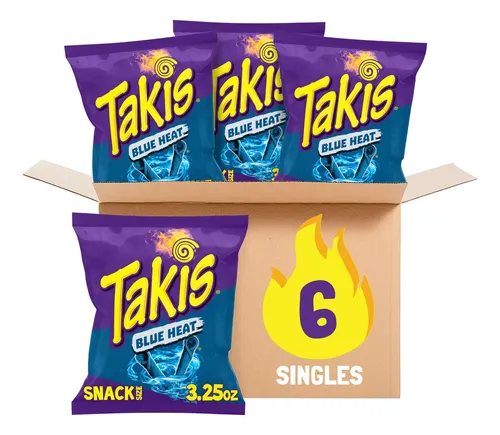 Takis Blue Heat Rolled Spicy Tortilla Chips Hot Chili Peppe Envío Gratis