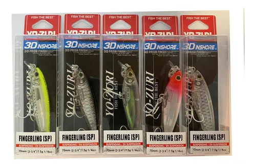Isca Artificial Yo Zuri Fingerling Sp 70 3d Inshore 7cm 7 5g Cor Rglm