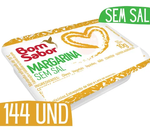 Mini Margarina Bom Sabor Sem Sal Blister Sache Potinho 144un | MercadoLivre