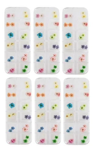 Kit 6 Flores Seca Encapsulamento Decoração Unha Atacado Nail Mercadolivre