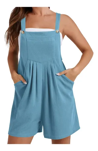 Enterizos Mujer Casual De Color Sólido Con Bolsillos | MercadoLibre