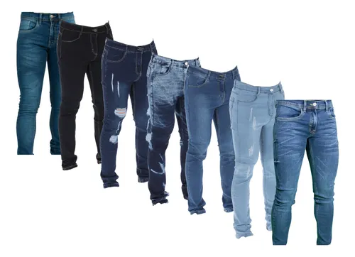 7 Jeans De Mezclilla Para Hombre Pantalon Skinny Stretch