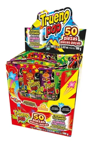 Trueno Pop 50 Pzs Caramelo Que Truena En La Boca Las Delicia | MercadoLibre