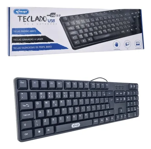 Teclado Gamer Knup Usb Kp 2044 Qwerty Cor Preto Mercadolivre