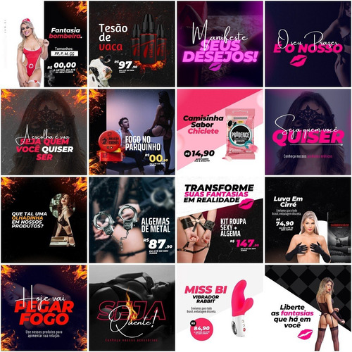 50 Artes Editáveis No Canva Para Sex Shop Bônus Exclusivo