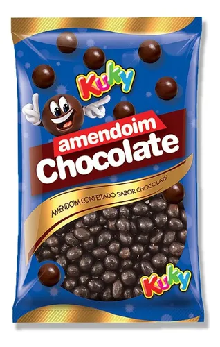 Amendoim Sabor Chocolate Confeitado Crocante Kuky Com 400g | MercadoLivre Amendoim Sabor Chocolate Confeitado Crocante Kuky Com 400g | MercadoLivre