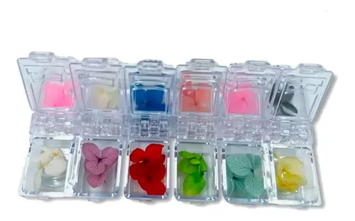 Flores Secas Encapsuladas Decorao Unhas 12uni Mercadolivre