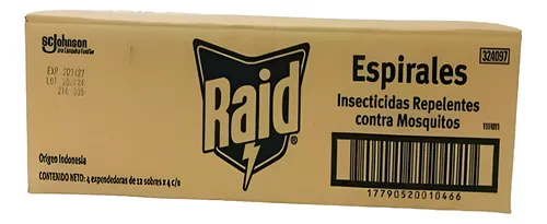 Espirales Para Mosquitos Raid Verdes X 12u X 24cj Total 288u | Envío gratis Espirales Para Mosquitos Raid Verdes X 12u X 24cj Total 288u | Envío gratis