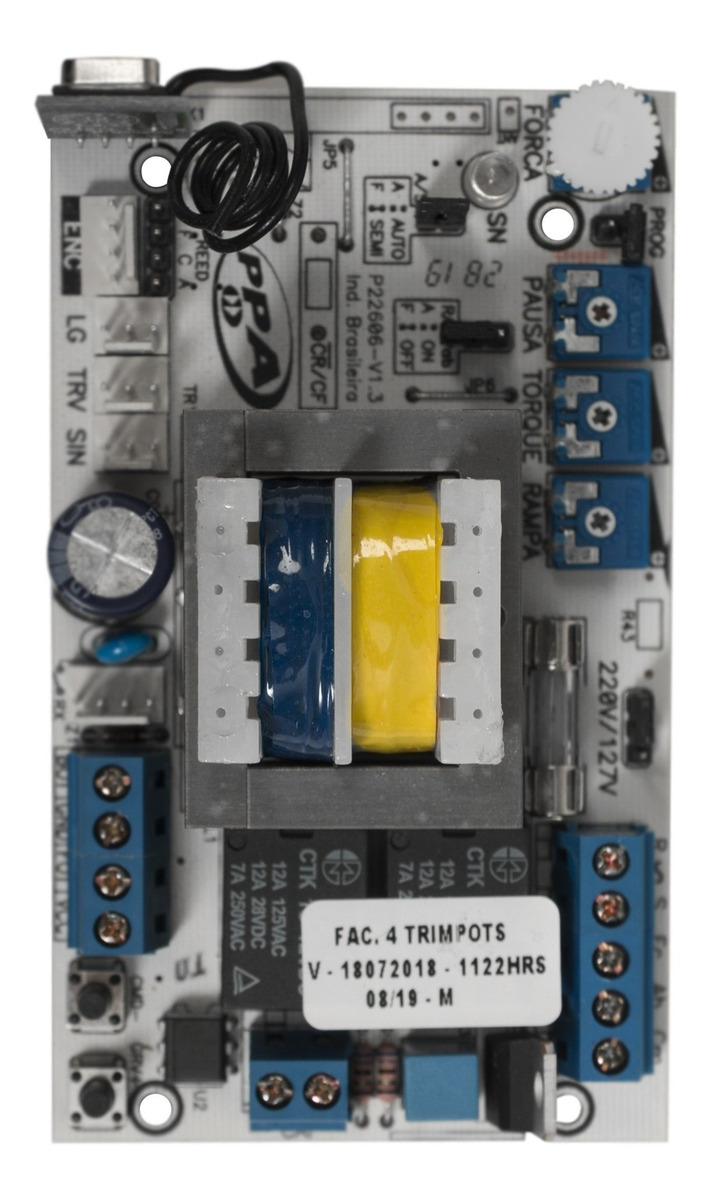 Placa Central De Comando Ppa 4 Trimpots De Motor Porton | TECNIAR Placa Central De Comando Ppa 4 Trimpots De Motor Porton | TECNIAR