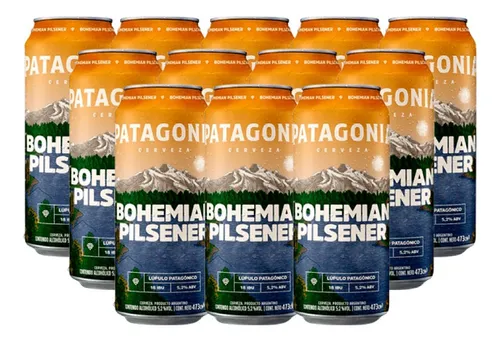 Cerveza Patagonia Bohemian Pilsener 410 Ml X12 Cuotas Sin Interés