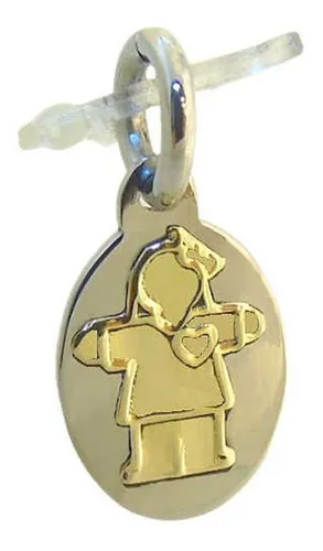 Dije Acero Quirúrgico Y Oro Oval Nena Nene Grabado Garantía Dije Acero Quirúrgico Y Oro Oval Nena Nene Grabado Garantía