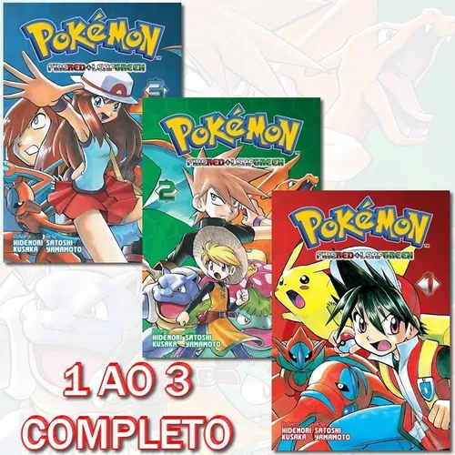 Pokémon Firered And Leafgreen 1 Ao 3 Completo Mangá Panini Frete Grátis