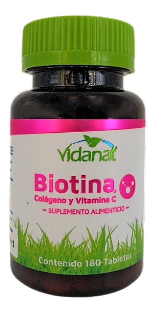 Biotina Colageno Y Vitamina C Vidanat 180 Capsulas Envío Mercado Libre