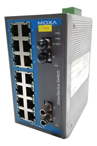 Switch Ethernet Moxa Eds-316-mm-st 14 Portas Não Gerenciado | MercadoLivre
