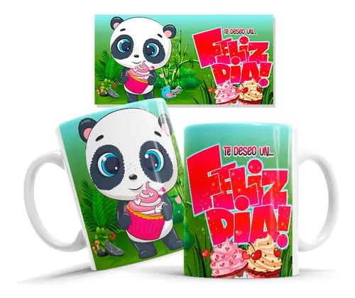 Taza De Ceramica, Feliz Dia, Pandita, 11oz, Para Regalo | MercadoLibre Taza De Ceramica, Feliz Dia, Pandita, 11oz, Para Regalo | MercadoLibre