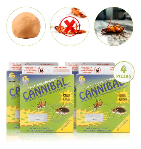 Veneno Mata Cucaracha Cannibal 4 Cajas Exterminador Plaga | Meses sin ... Veneno Mata Cucaracha Cannibal 4 Cajas Exterminador Plaga | Meses sin ...