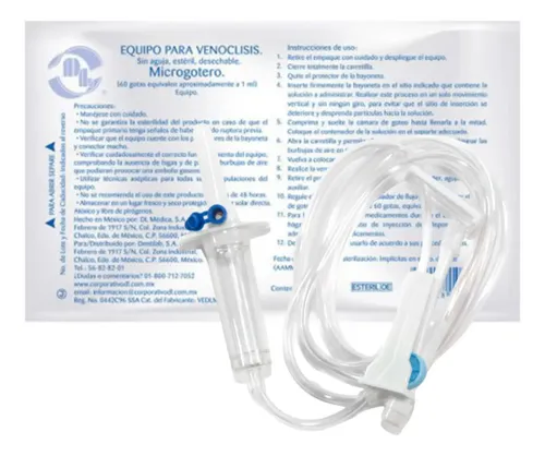 Equipo Para Venoclisis Microgotero Caja Con 20 Piezas | MercadoLibre