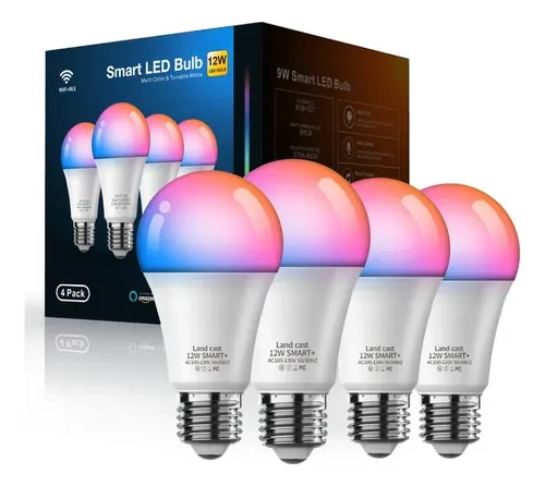 Foco Inteligentes Wifi Led Rgbcw 12w Para Alexa Google 4pack | Meses ...