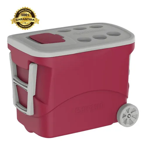 Cooler Caixa Térmica C Rodinha E Alça Super Resistente Praia ... Cooler Caixa Térmica C Rodinha E Alça Super Resistente Praia ...
