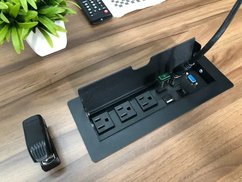 Multicontacto Para Escritorio Color Gris Aluminio Meses Sin Interés