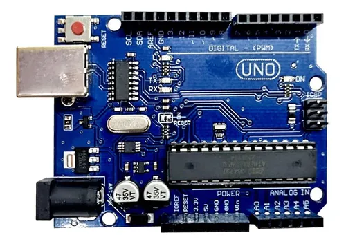Placa Compatível Arduino Uno R3 Dip Atmega328p Ch340g Placa Compatível Arduino Uno R3 Dip Atmega328p Ch340g