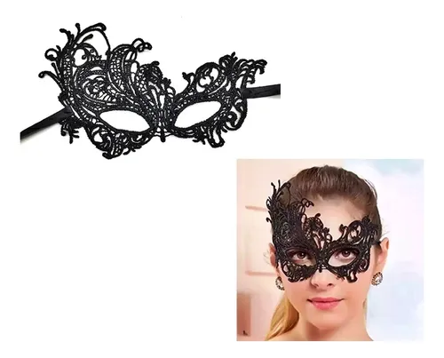 Mascara Renda Veneziana Carnaval 50 Tons Cinza Sensual Mercadolivre