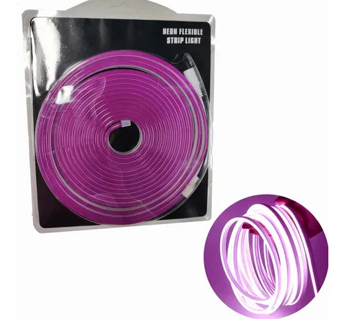 600 Lámpara Tira De Led Púrpura Neon Flexible 5m 12v Ip65 Meses Sin