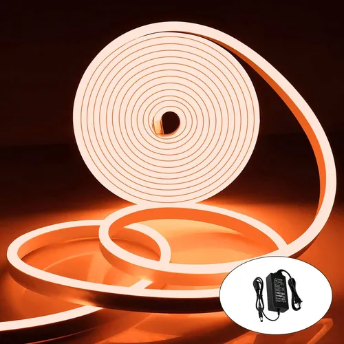 Tiras De Led Luz De Neón Flexible 5m Manguera Con Fuente 12v Cuotas