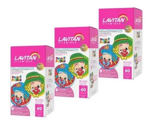 Suplemento en comprimidos Cimed Kit 3 Un Lavitan Kids Patati Patatá 60 ... Suplemento en comprimidos Cimed Kit 3 Un Lavitan Kids Patati Patatá 60 ...