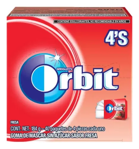 Orbit Goma De Mascar Chicle Fresa 40pz De 4s | MercadoLibre