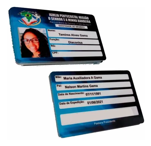 Cartões De Membro Carteirinha Pvc 076mm Fv 50 Unds Parcelamento Sem Juros