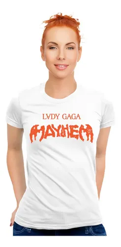 Playera Lady Gaga Mayhem Orange Print Lg7 Para Mujer | Meses sin interés